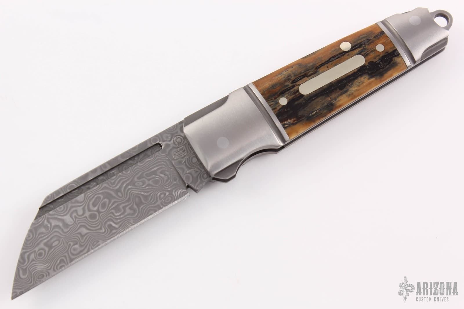 Mini Butcher - Damascus and Mammoth Ivory - Arizona Custom Knives