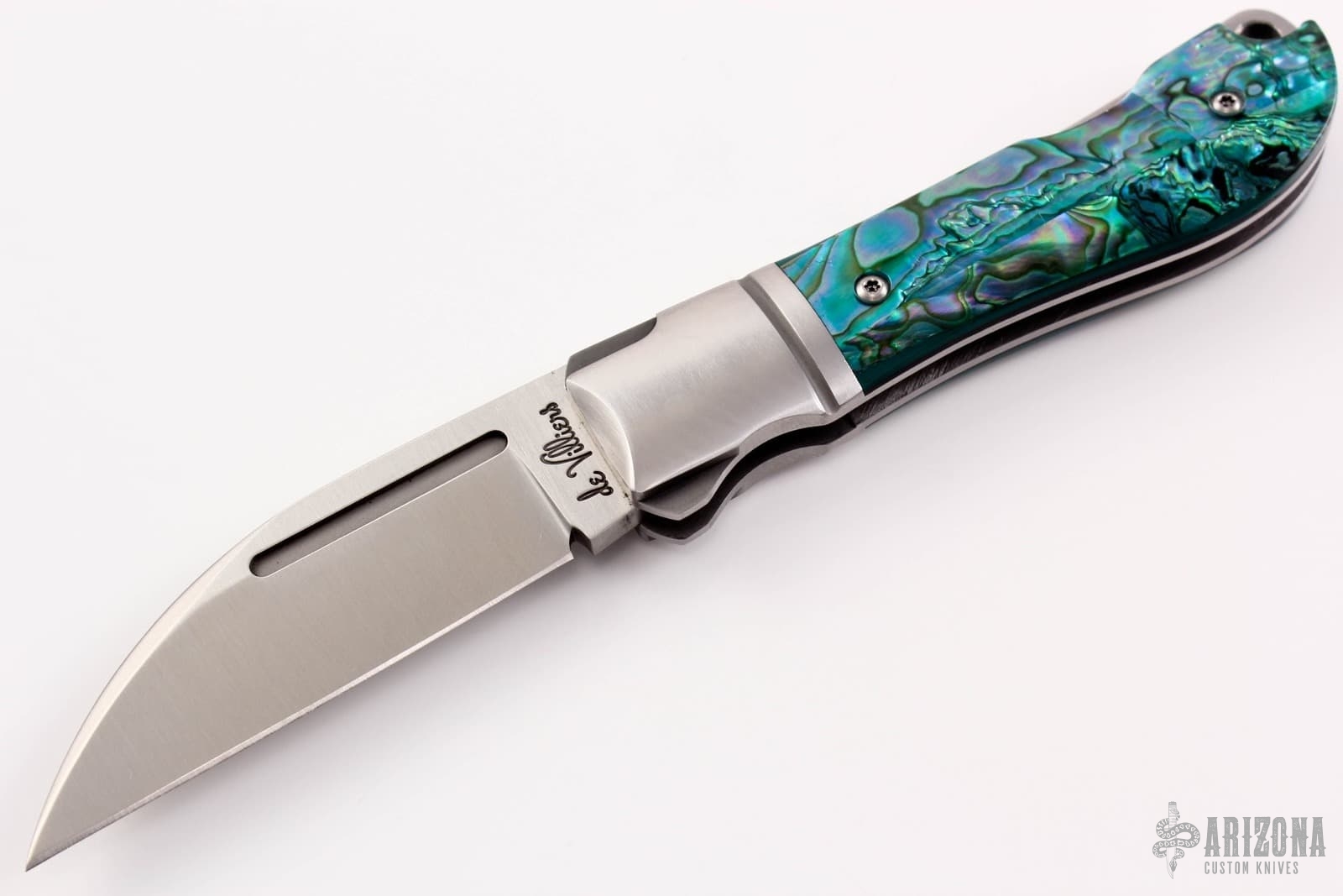 Swayback - Abalone - Engraved Spine - Arizona Custom Knives