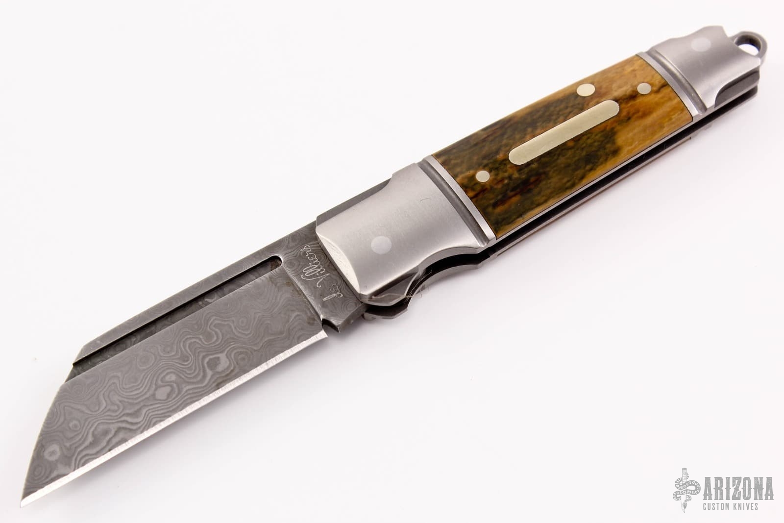 Mini Butcher - Damascus and Mammoth - Arizona Custom Knives