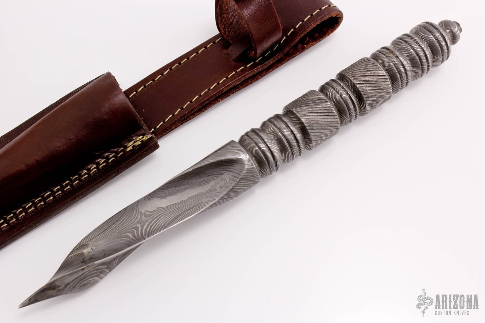 Damascus Spiral Dagger - Arizona Custom Knives