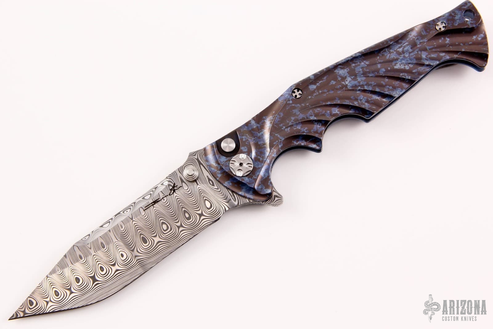 Tighe Breaker Flipper - Damasteel - Arizona Custom Knives