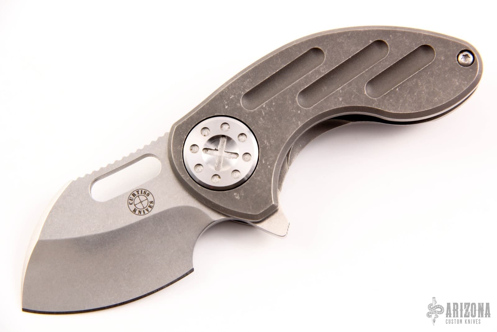 Nano Flipper with Milled Pattern - Arizona Custom Knives