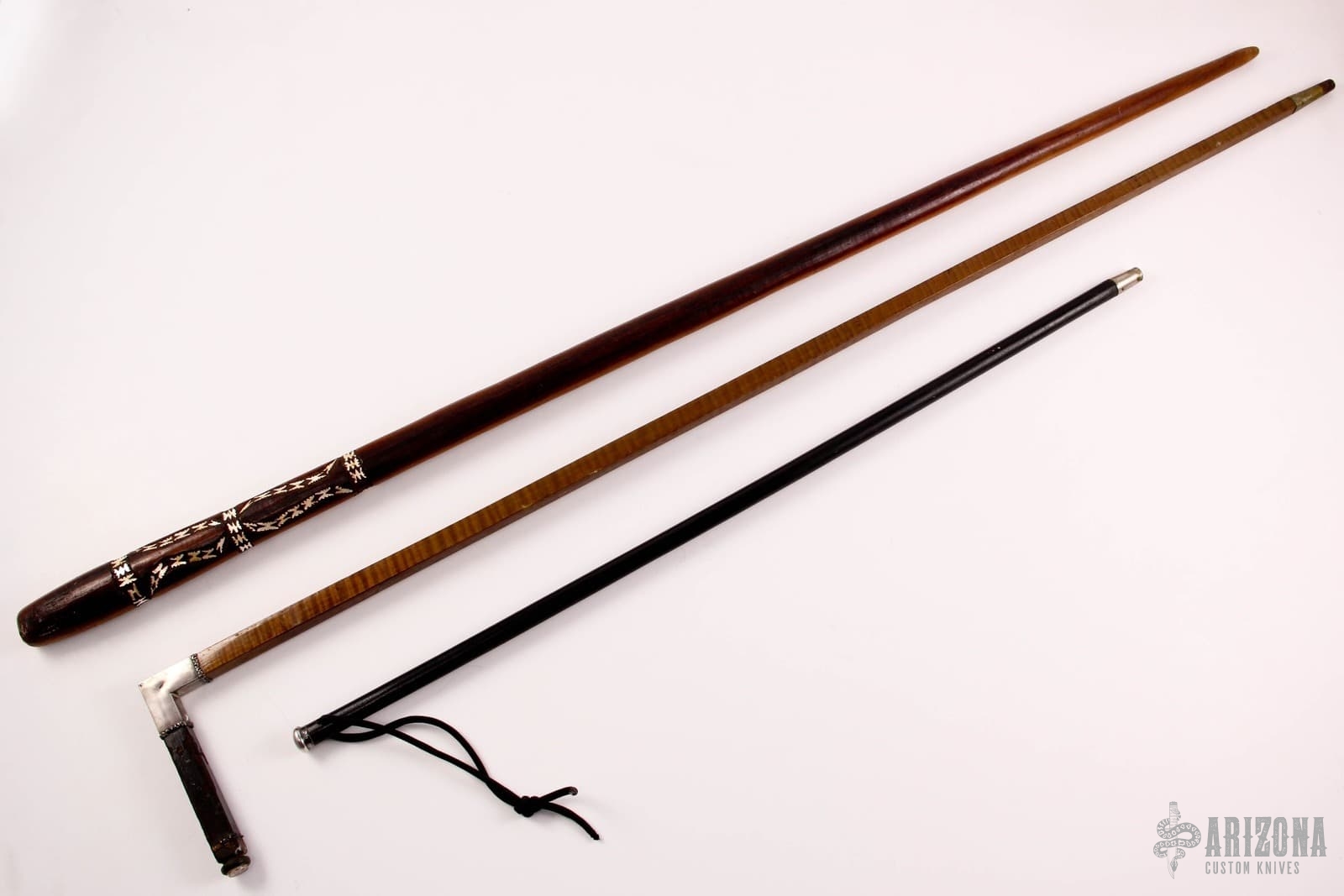 2 Vintage Wooden Walking Sticks - Arizona Custom Knives