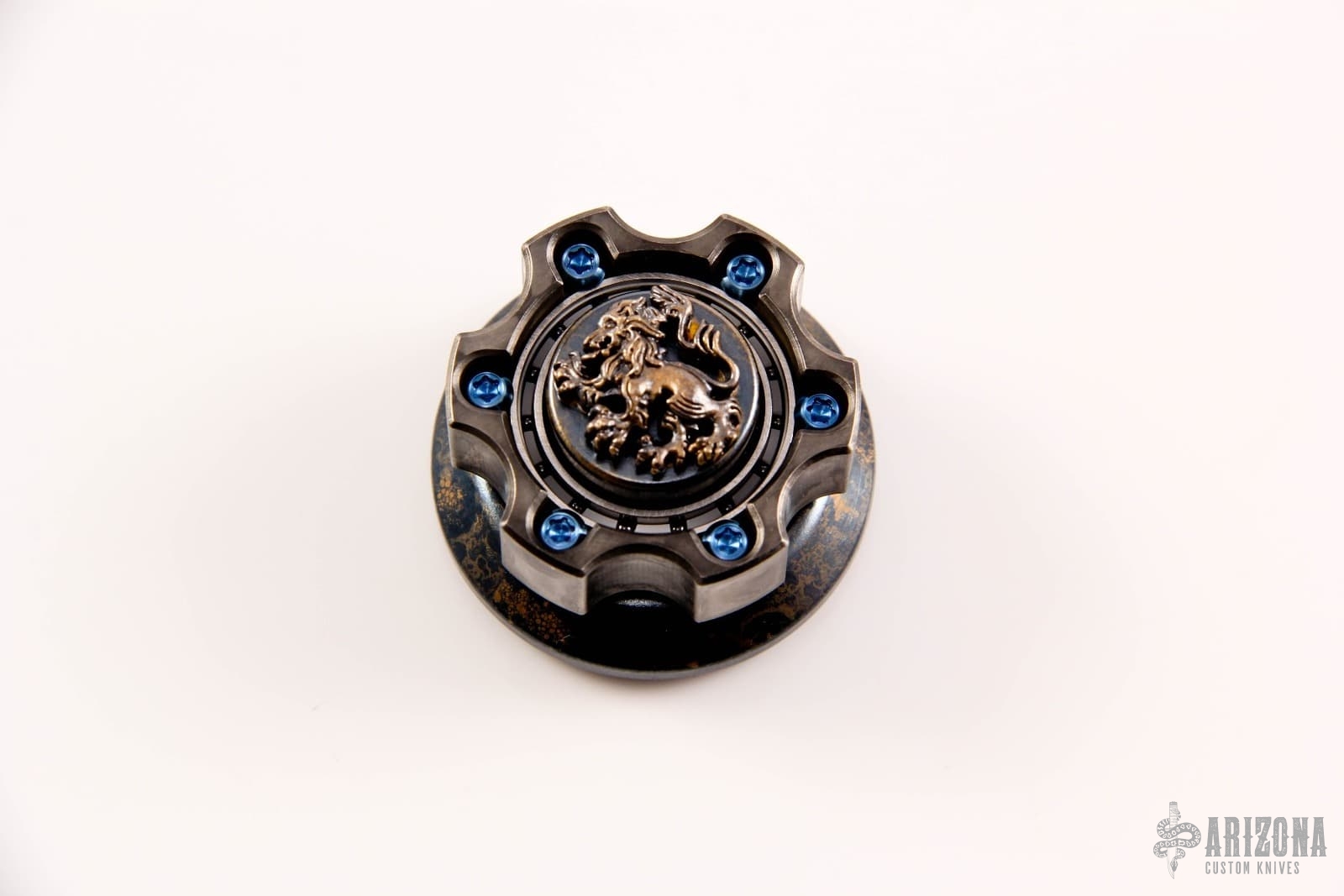 Spinner w/ Rampant Lion Slug - Arizona Custom Knives