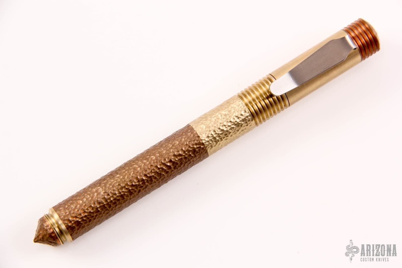 500 Series Cap Pen - Copper and Bronze w/ Texture - Arizona Custom Knives