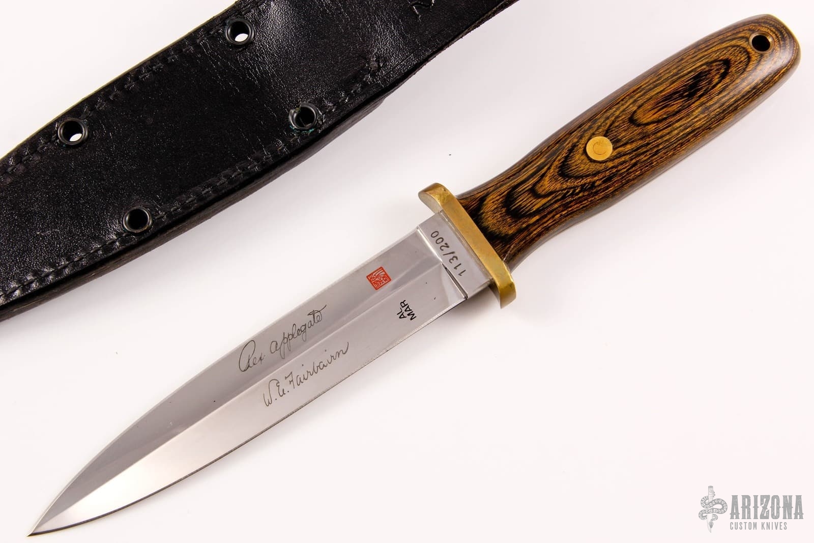Applegate-Fairbairn Combat Dagger - Wood - Arizona Custom Knives
