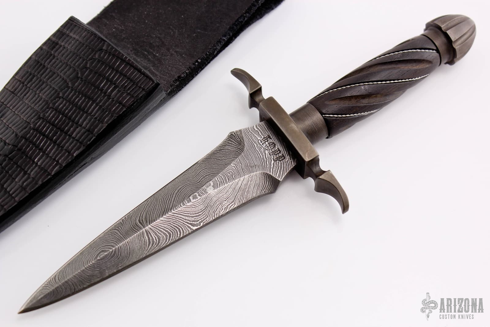 Small Damascus Dagger - Arizona Custom Knives