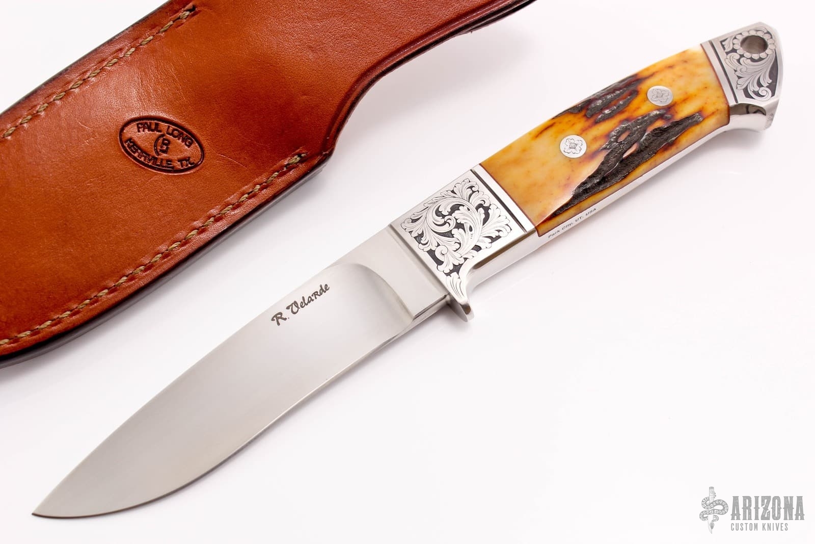 Full Integral Hunter - Engraved - Arizona Custom Knives