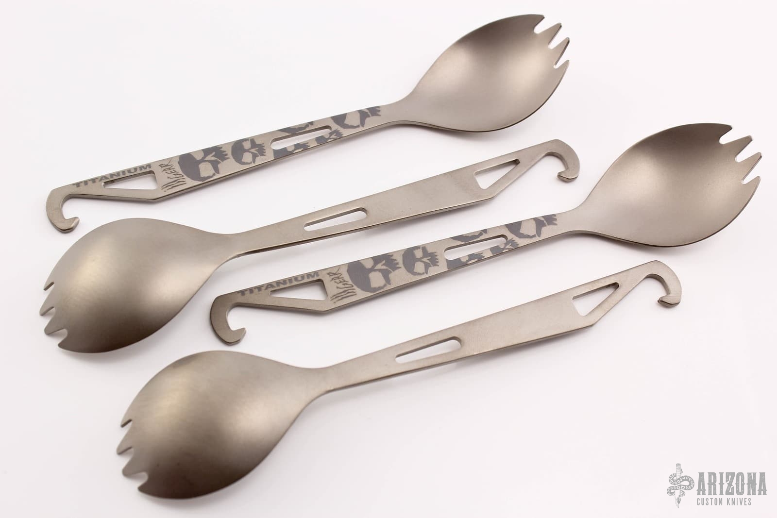 Titanium Spork - Set of 4 - Arizona Custom Knives