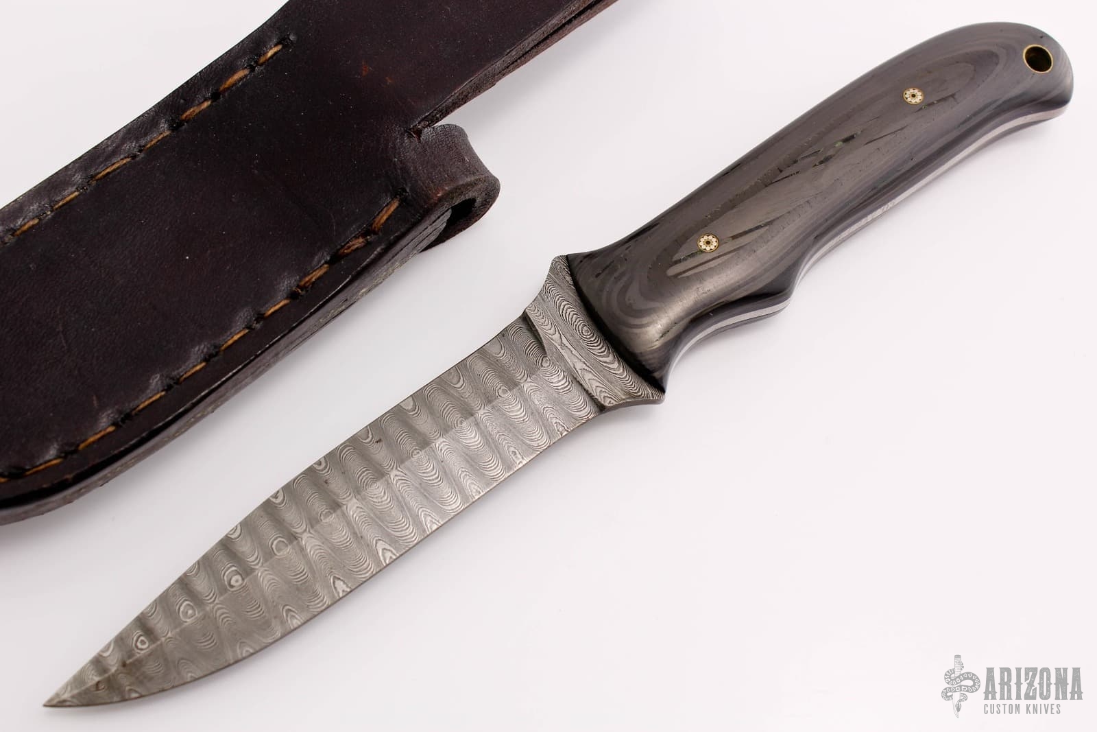 Damascus Fixed Blade - Arizona Custom Knives