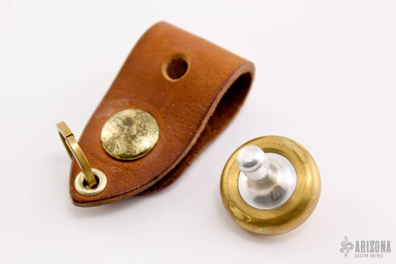 Lambda Top - Brass/Ruby - Arizona Custom Knives